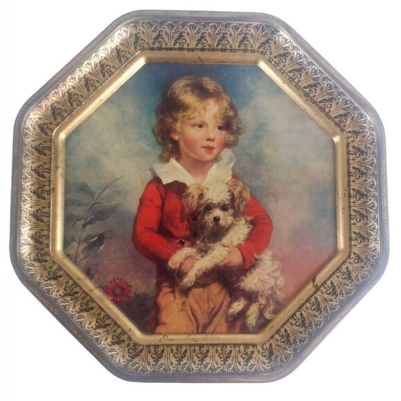 Unbranded | Accents | Tin Metal Art Print Boy With Dog Master Simpson ...